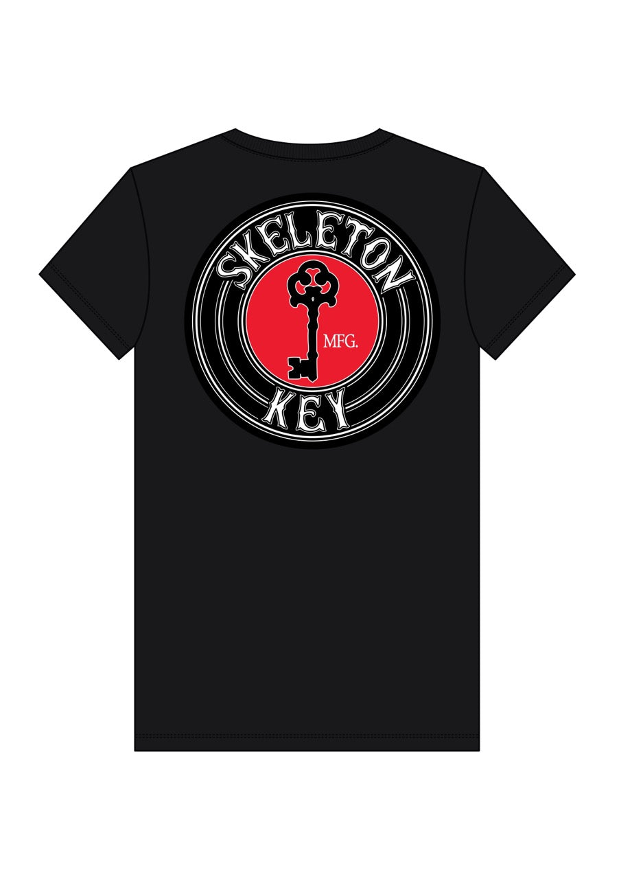 Skeleton Key Red/White Logo Tee – Skeleton Key MFG