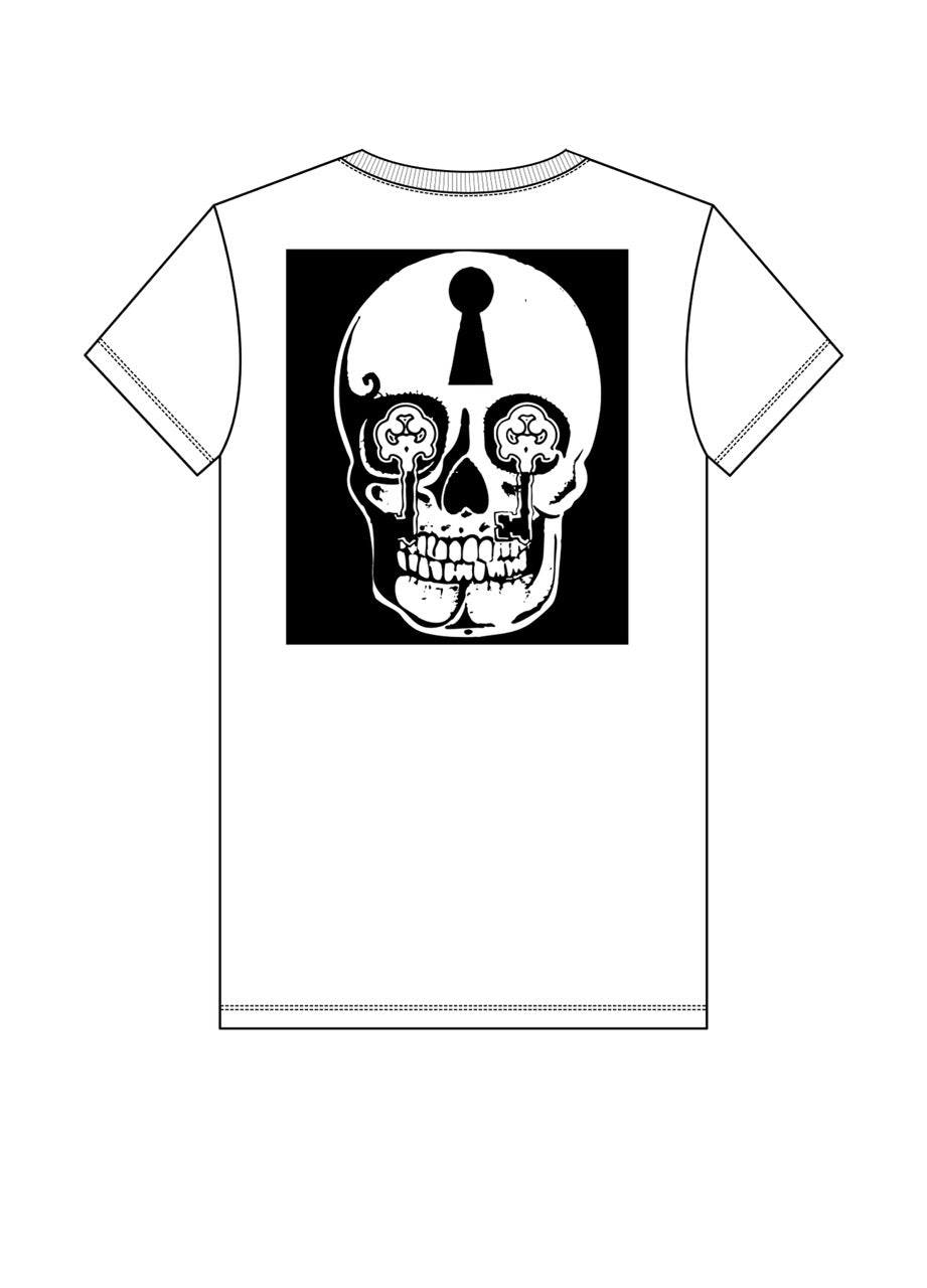 Skeleton Key Skull White Tee – Skeleton Key MFG