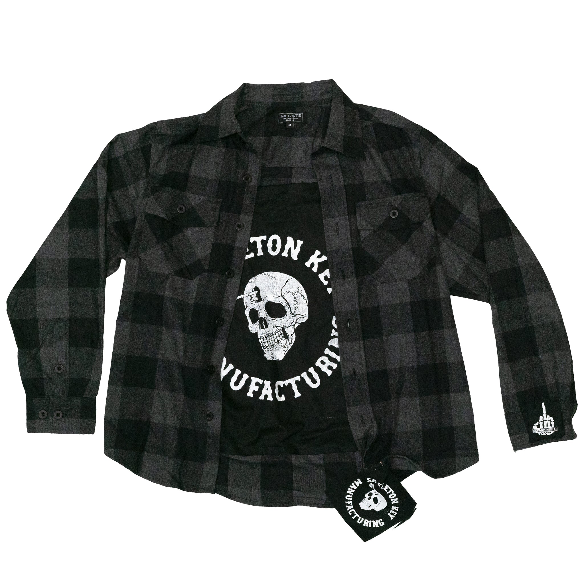 LTD Hand Sewn & Printed INSIDE OUT Flannel – Skeleton Key MFG